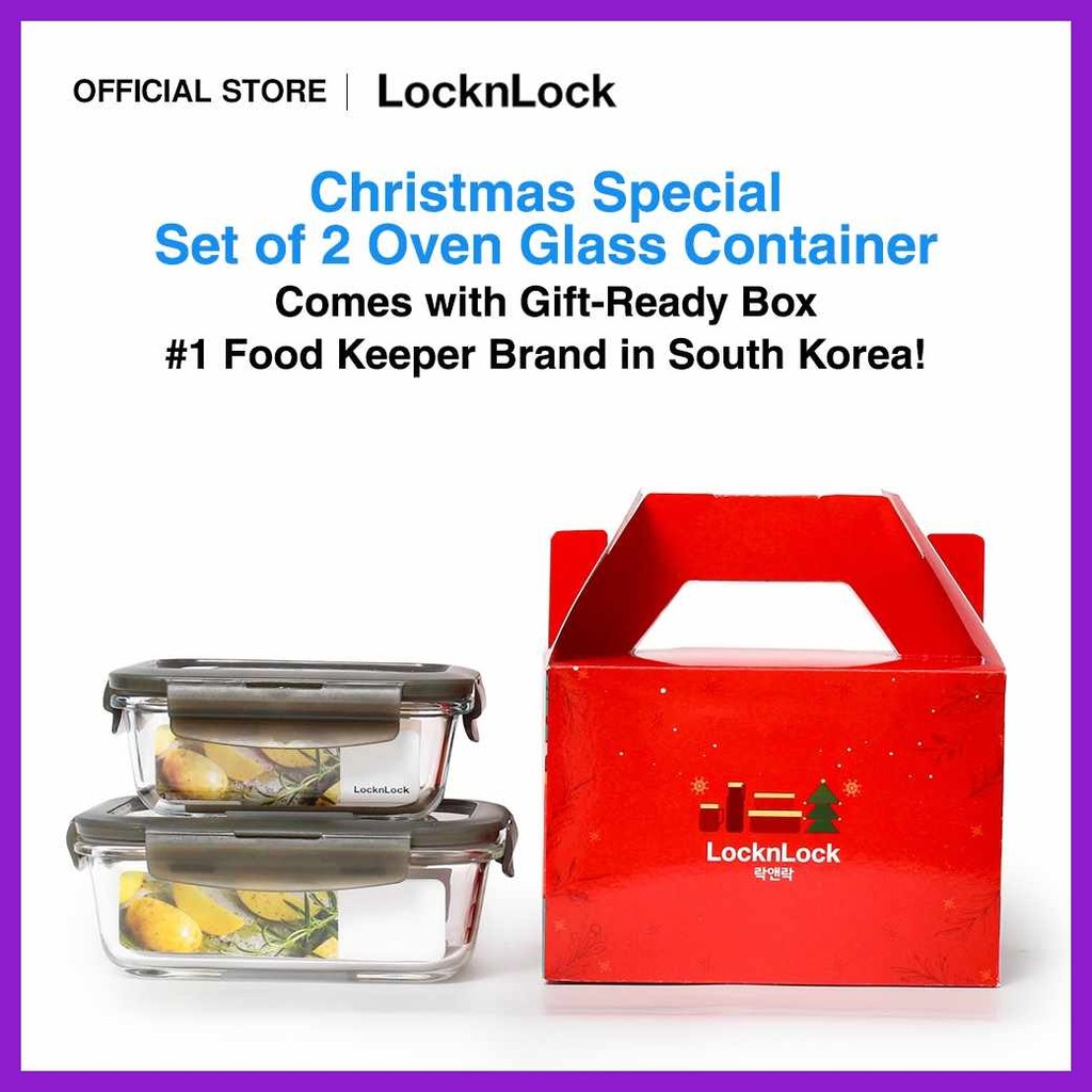 LocknLock|oN:2023;y+ql@Christmas+mk@Glass+ux@Container+am@Set,Io[with ...