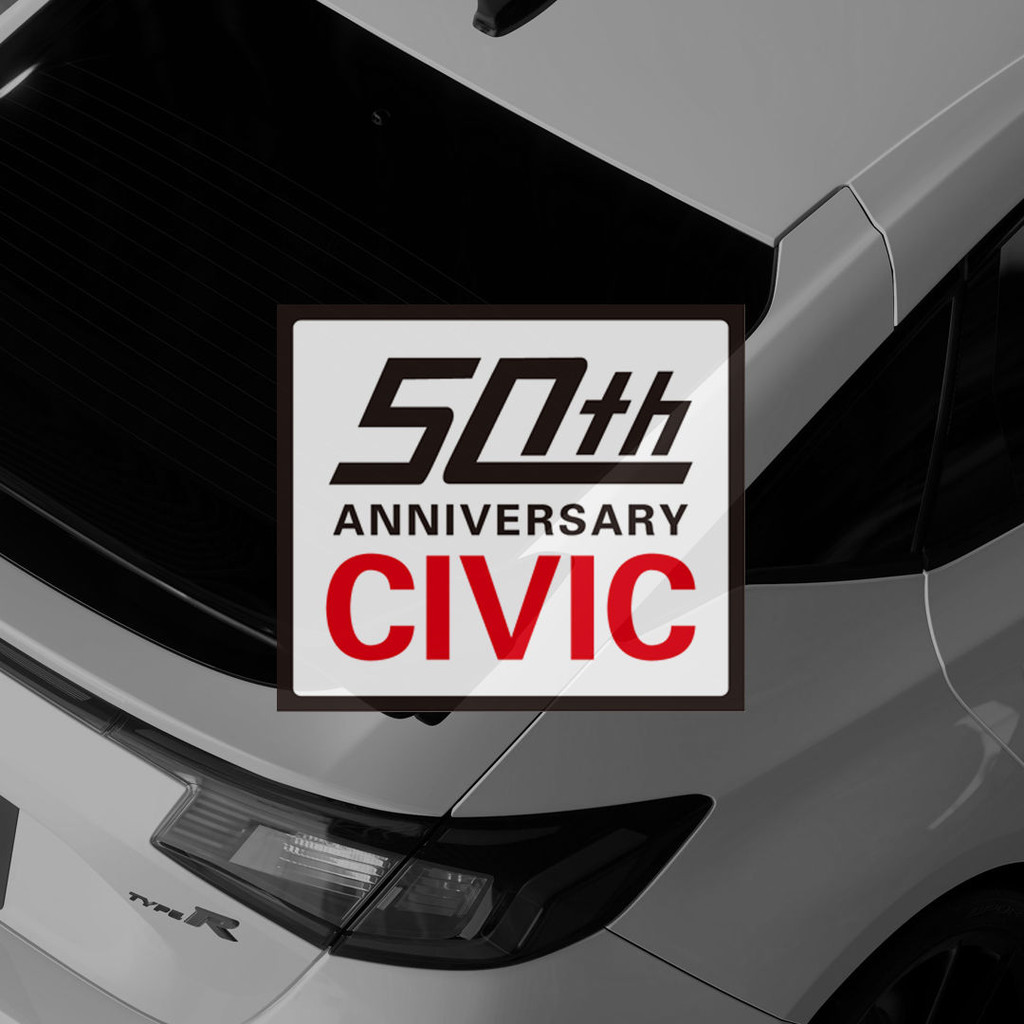 Honda Civic Static Sticker JDM 50th Anniversary Front Windshield ...