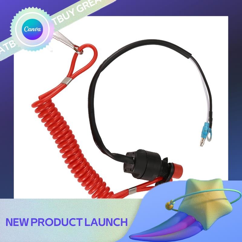 Boat Motor Emergency Kill Stop Switch for / Outboard Stop Kill Switch ...