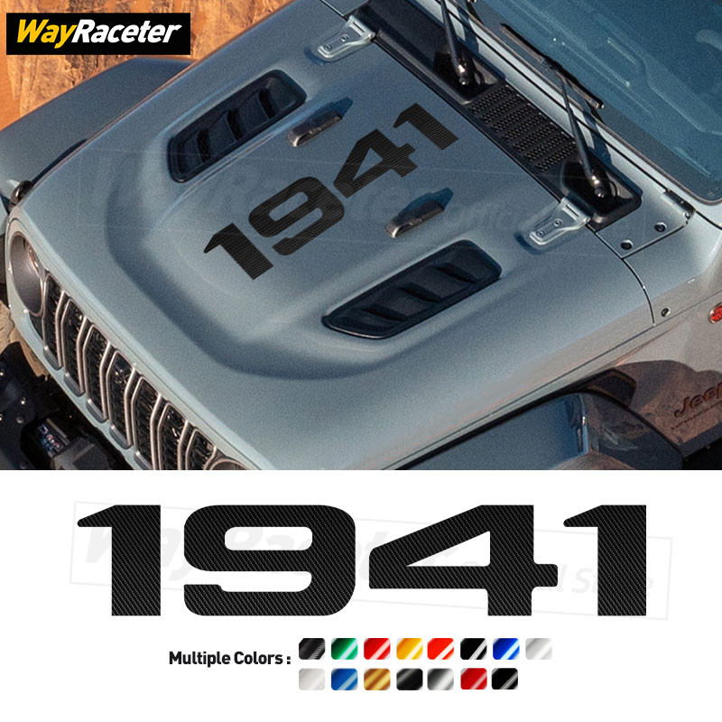 Engine Cover Carbon Fiber Vinyl Decal Hood Sticker For Jeep Wrangler JL ...