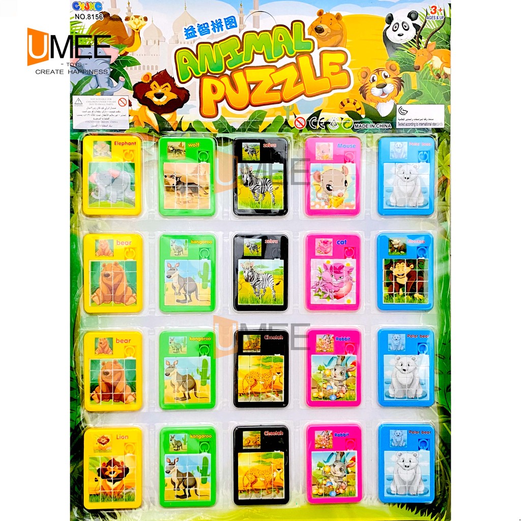 20Pcs Party Gift Gaming Picture Animals Puzzle Pad for Party Gift Loot ...