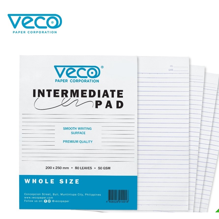 Veco Intermediate Pad 50gsm 80s | Mr. Paper | Shopee Philippines
