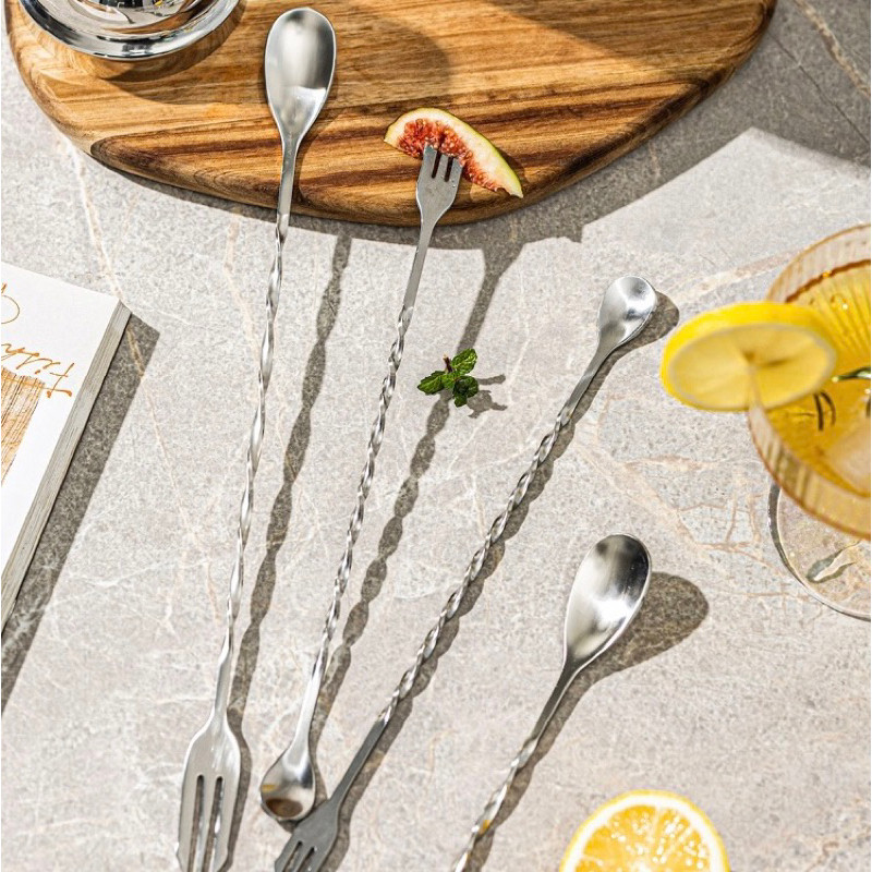 Stainless Stirrer Bar Spoon Stainless Food Grade Milktea Stirrer Coffee ...