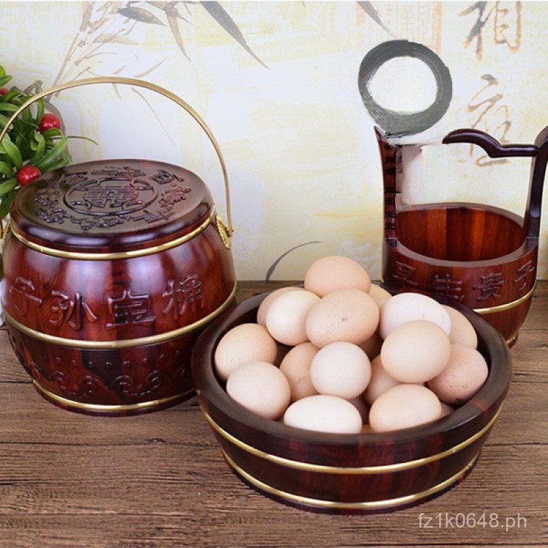 Wedding Celebration Supplies Treasure Bucket Red Wood Ornament Toilet ...
