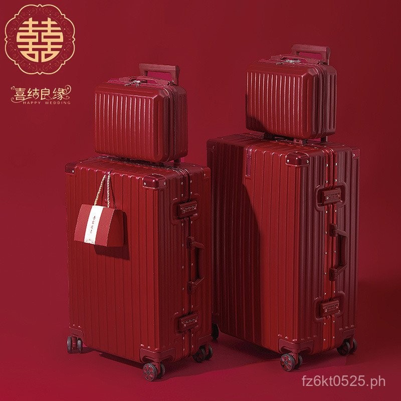 Red Trolley Suitcase for Women SM Dowry Suitcase Bride Box Wedding ...
