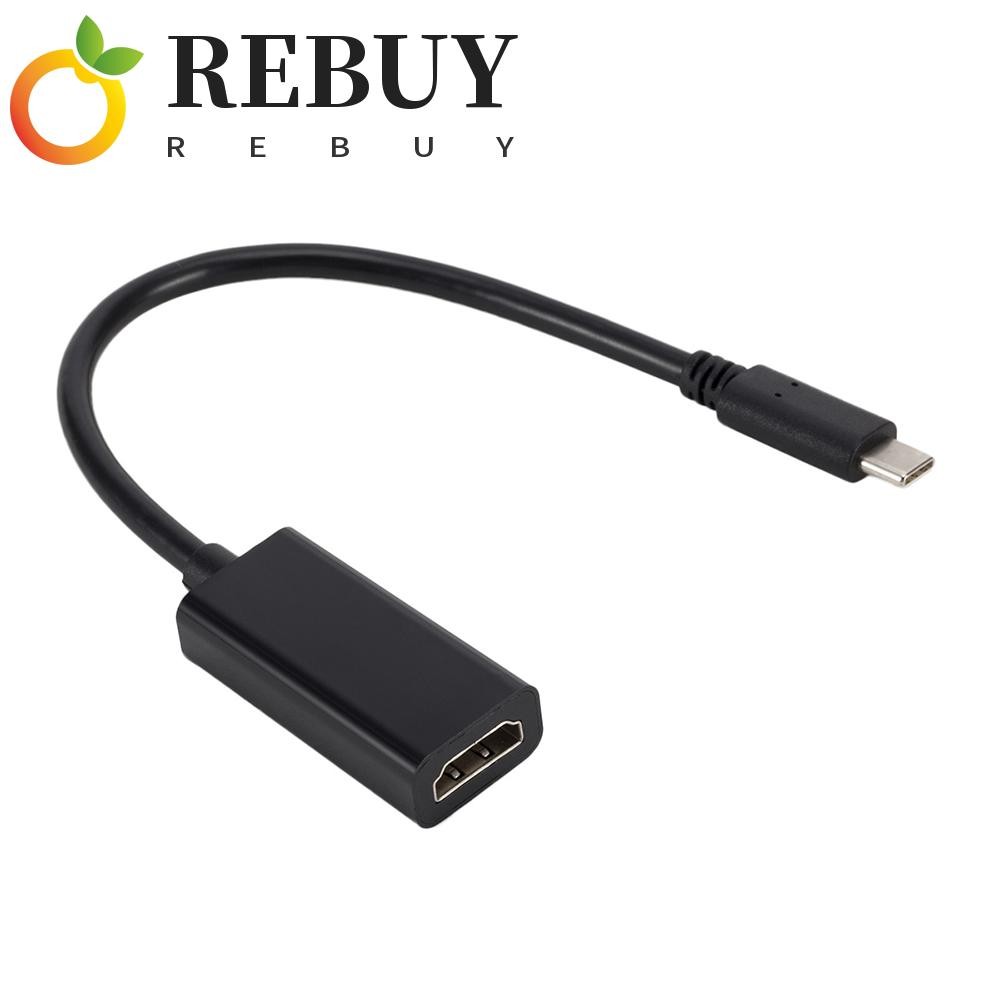 REBUY Type-C to HDMI Monitor 4K Male to Femal Type C to HDMI Cable ...