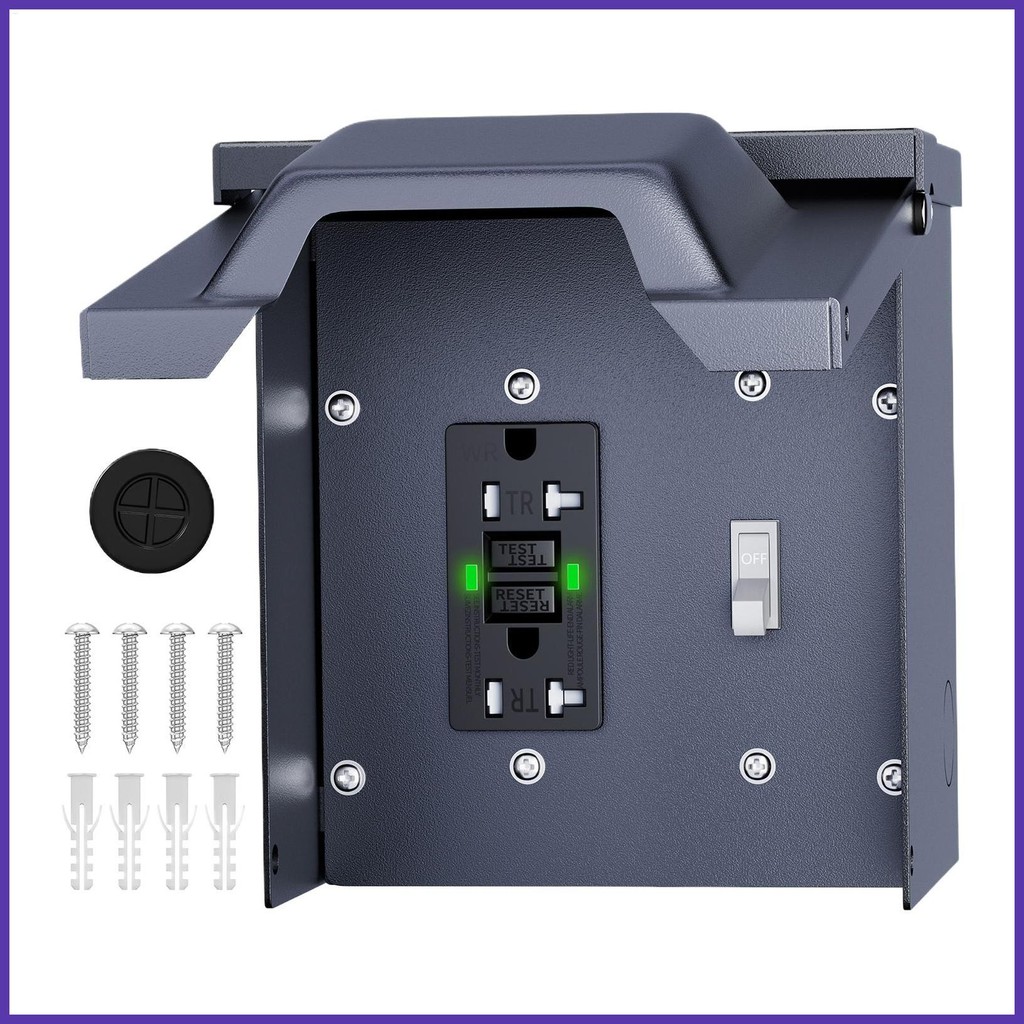 RV Electrical Outlet Panel Temporary Outlet Panel Stainless Steel 20A ...