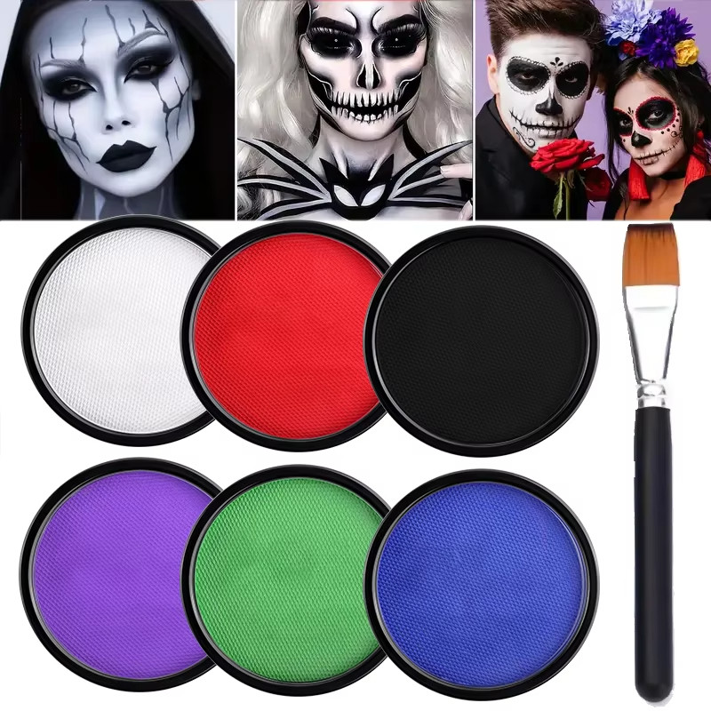 Veronni 30g Monochromatic Face Body Paint,Adult Body Paint Set,FX Clown ...