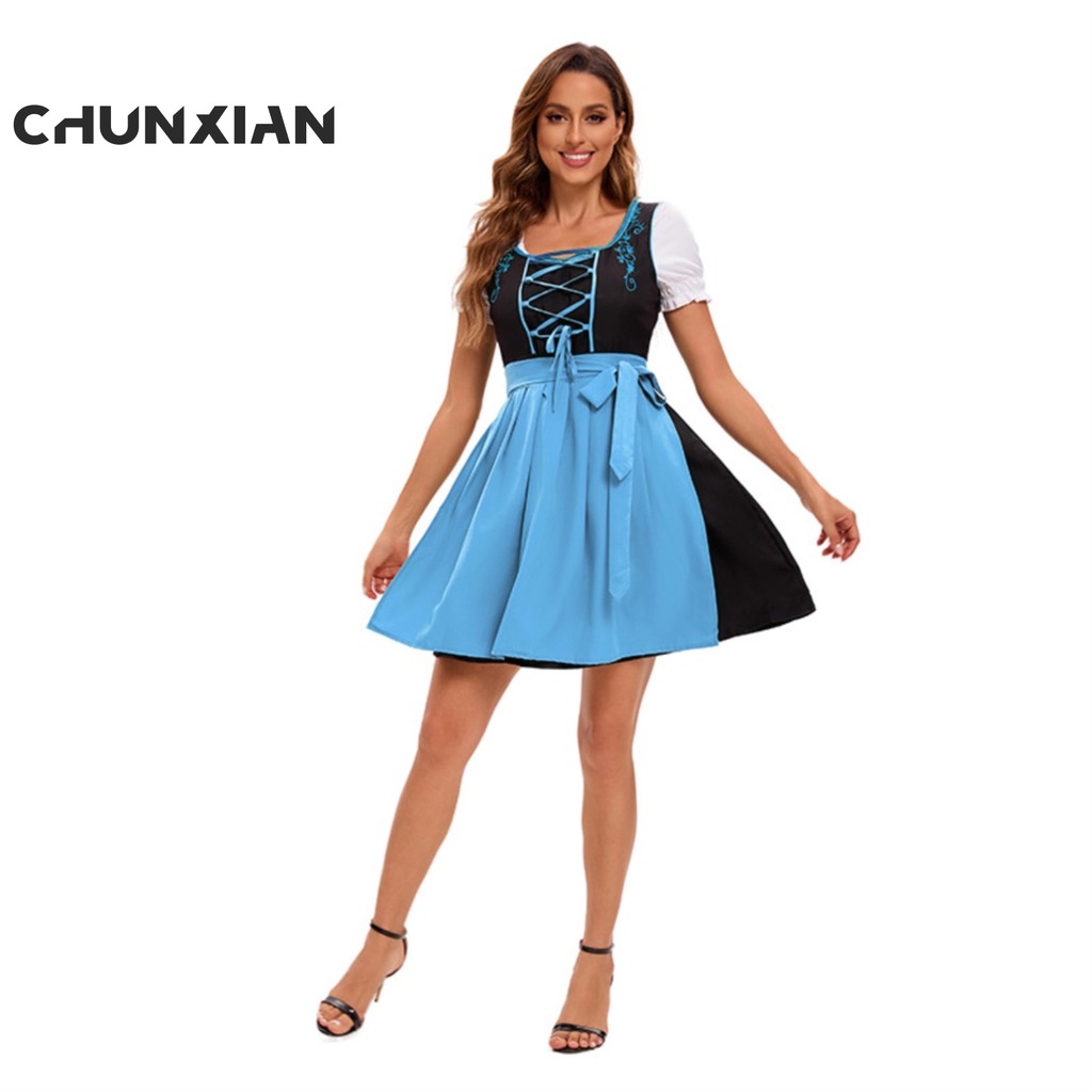 Germany Munich Oktoberfest Dress Traditional Bavarian Beer Maid Costume ...