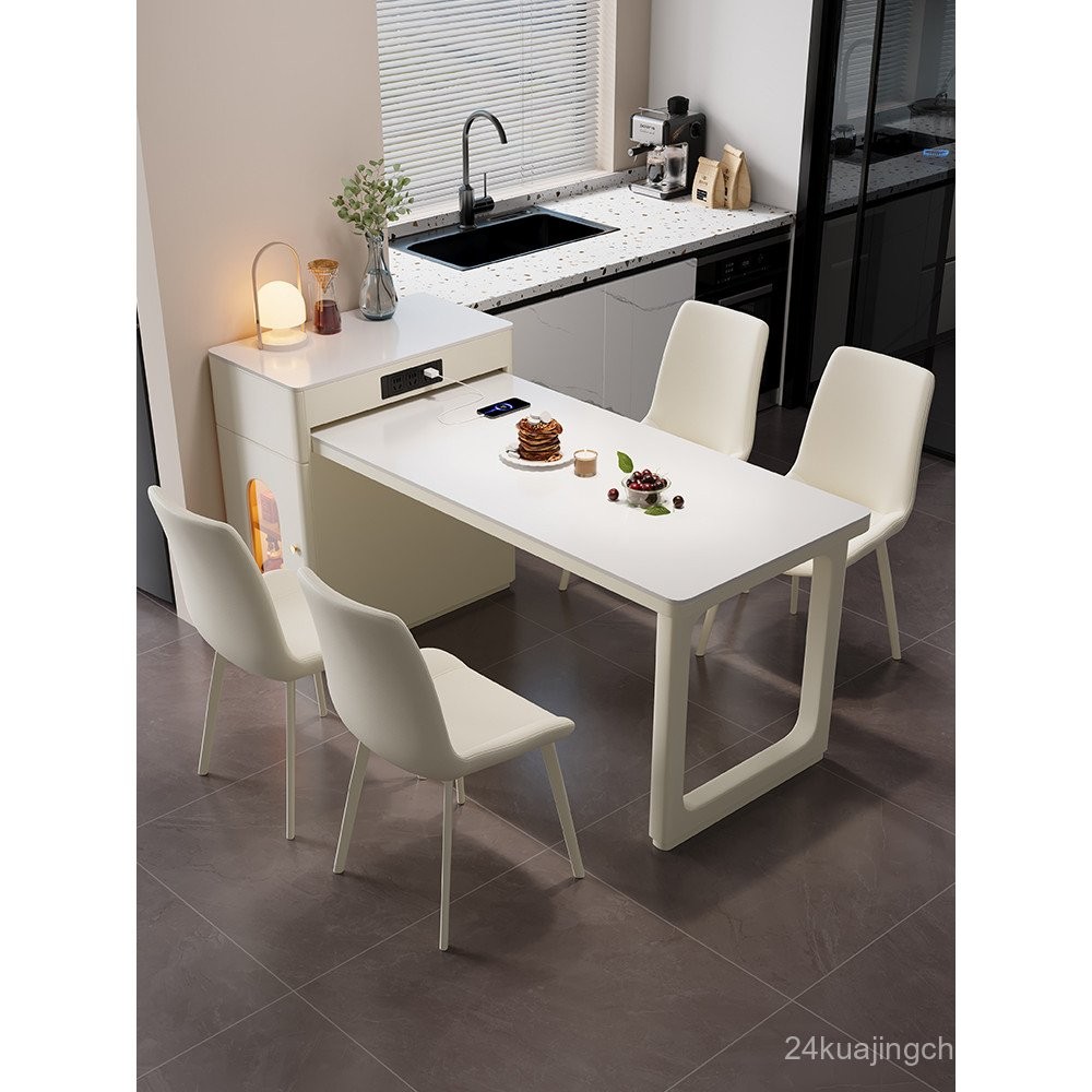kadisi Solid Wood Kitchen Island Dining Table and Chair Modern Simple ...
