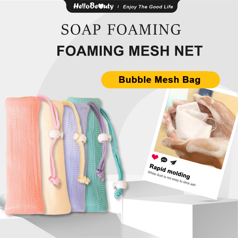 Bathroom Soap Foaming Mesh Net Multilayer Face Body Shower Cleaning ...