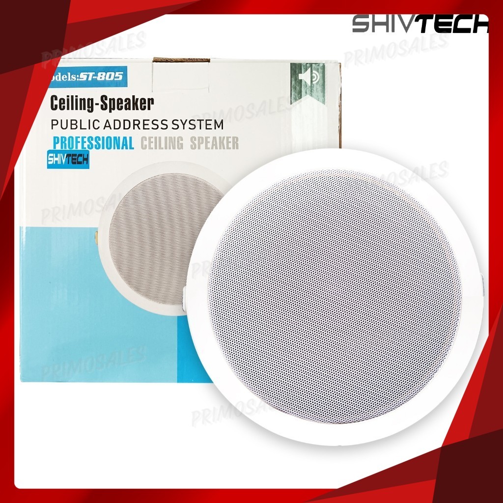 Shivtech ST-805 IN-Ceiling Speaker (Public Address System) 10W/100V ...