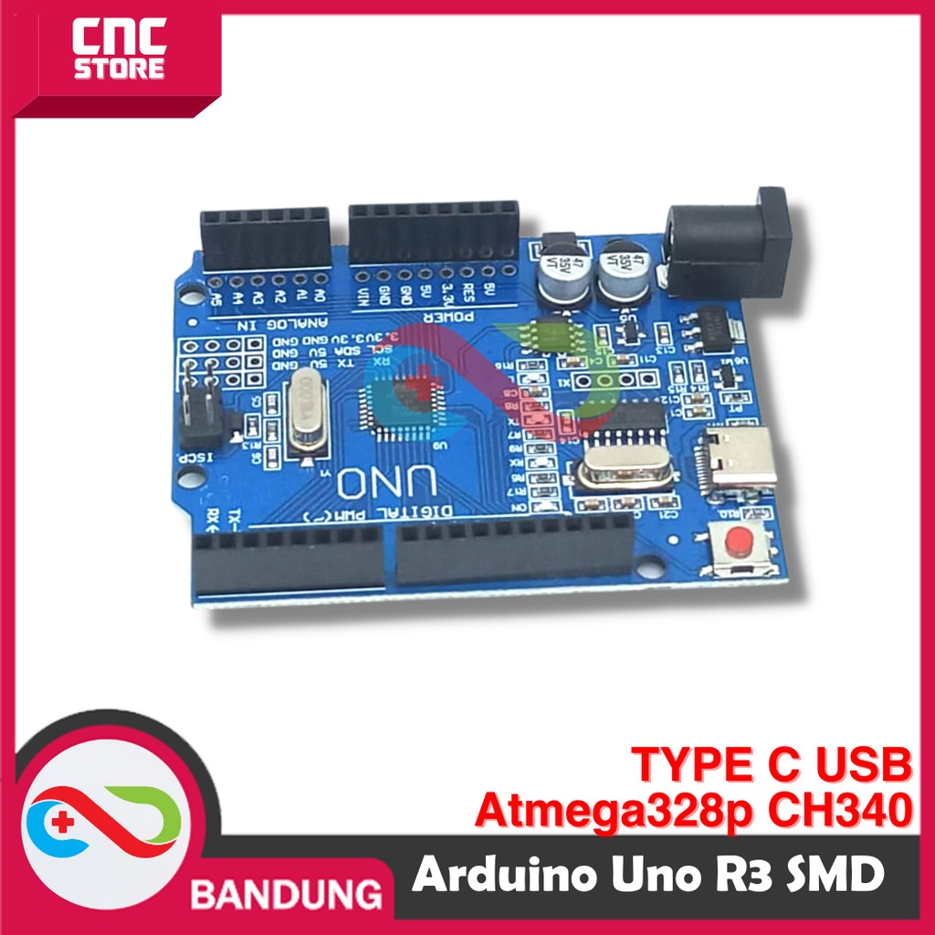 Arduino Uno R3 Atmega328p Smd Ch340 Atmega328p Type Ca Shopee Philippines