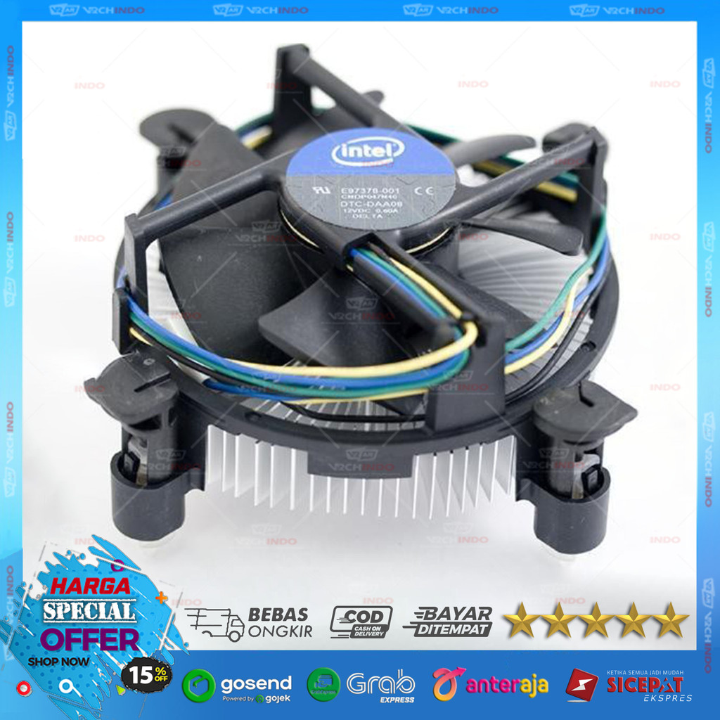 Fan Heatsink Processor INTEL LGA 775 / 1155 / 1156 / 1151 /CPU Cooler ...