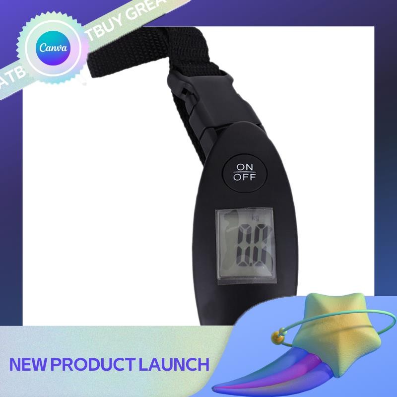 1Pc Digital Electronic Luggage Scale Lcd Display Travel Handheld ...