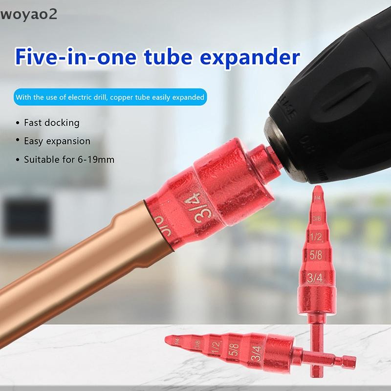 [woyao2] 5In1 Air Conditioner Copper Pipe Expander Swaging Drill Bit ...