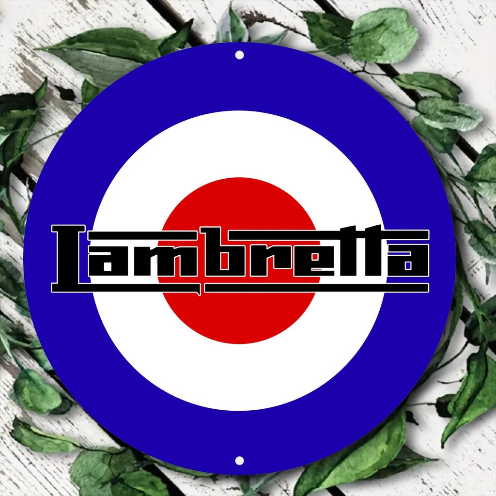 Lambretta Vintage Round Aluminum Logo 30 Cm Metal Tin Sign | Shopee ...