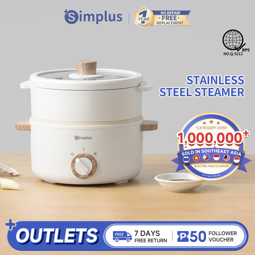 Simplus Electric Cooker Rice Cooker 1.5L Multifunctional Cooker with ...