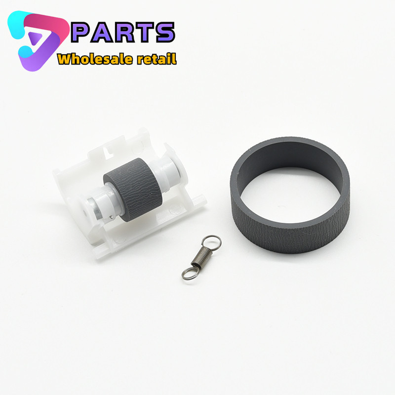 1set=3pcs with spring Feed Separation Pickup Roller Rubber Tire for ...