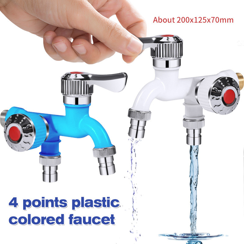 Practical Plastic Faucet 1/2" Washing Machine Faucet Plastic Water Hose ...