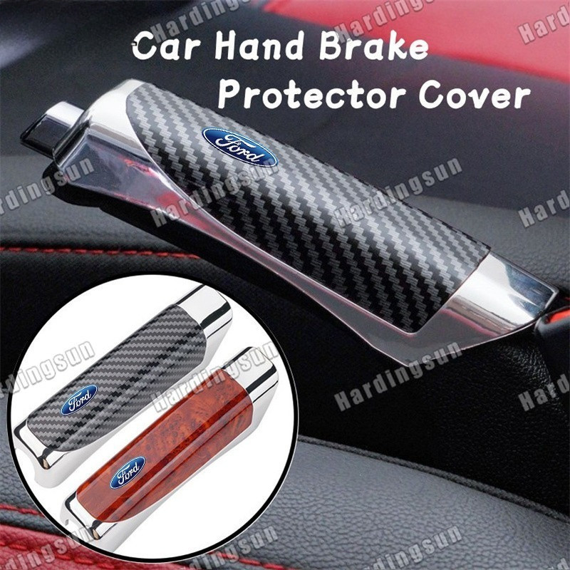 Universal Ford Car Hand Brake Cover Carbon Fiber Style Car Handbrake ...