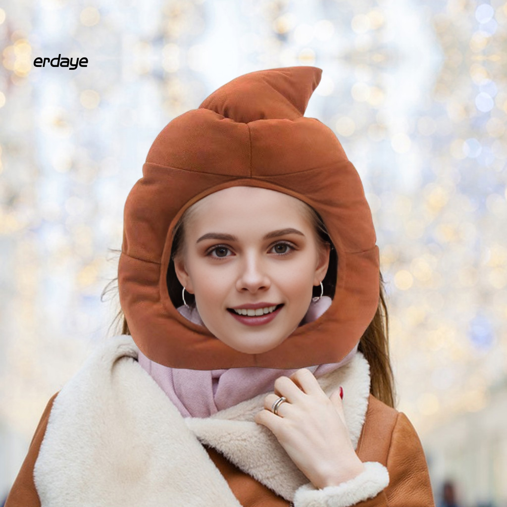 EDY- Cartoon Poop Hat with Necklace Quirky Poop-themed Costume Set Fun ...