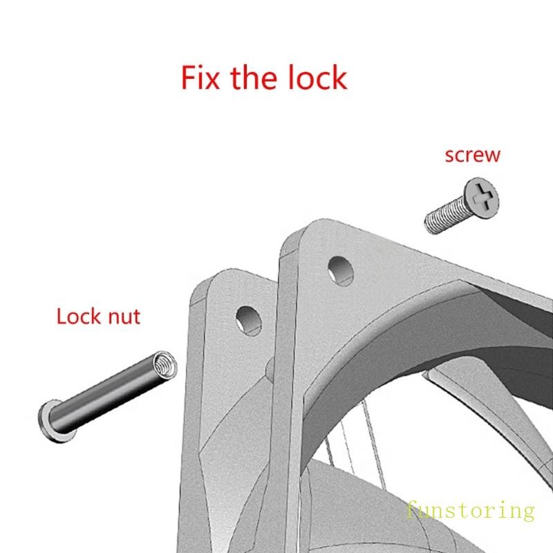 FUN 4pcs Quality Metal Screws for 25mm Thickness Computer Fan Flat Head ...