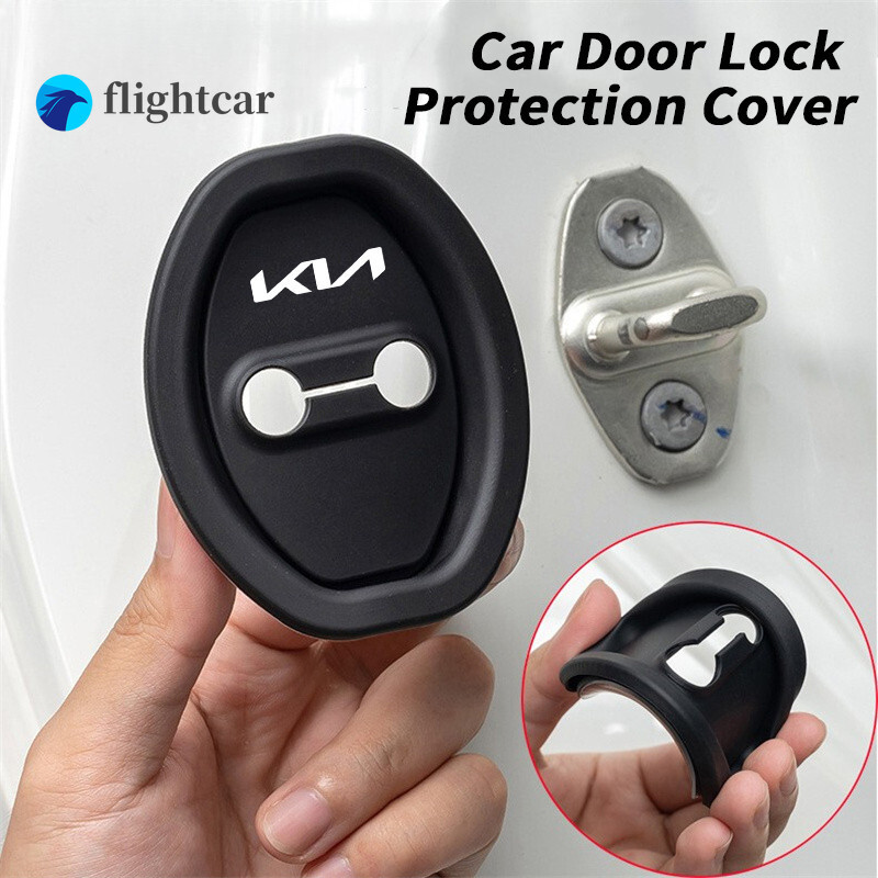 4Pcs KIA Car Door Lock Protection Cover Silicone Door Lock Shock ...