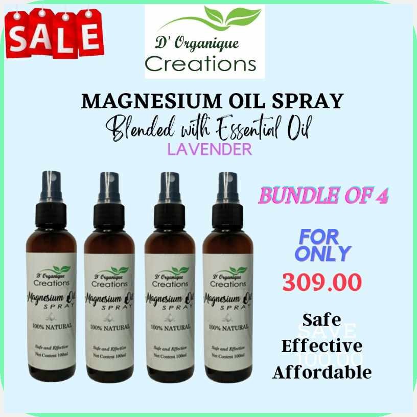 MAGNESIUM*M/OIL$EF/SPRAY$zE/100ML$bo/(BUNDLE$pp/OF$ER/4)LAVENDER$Vi ...