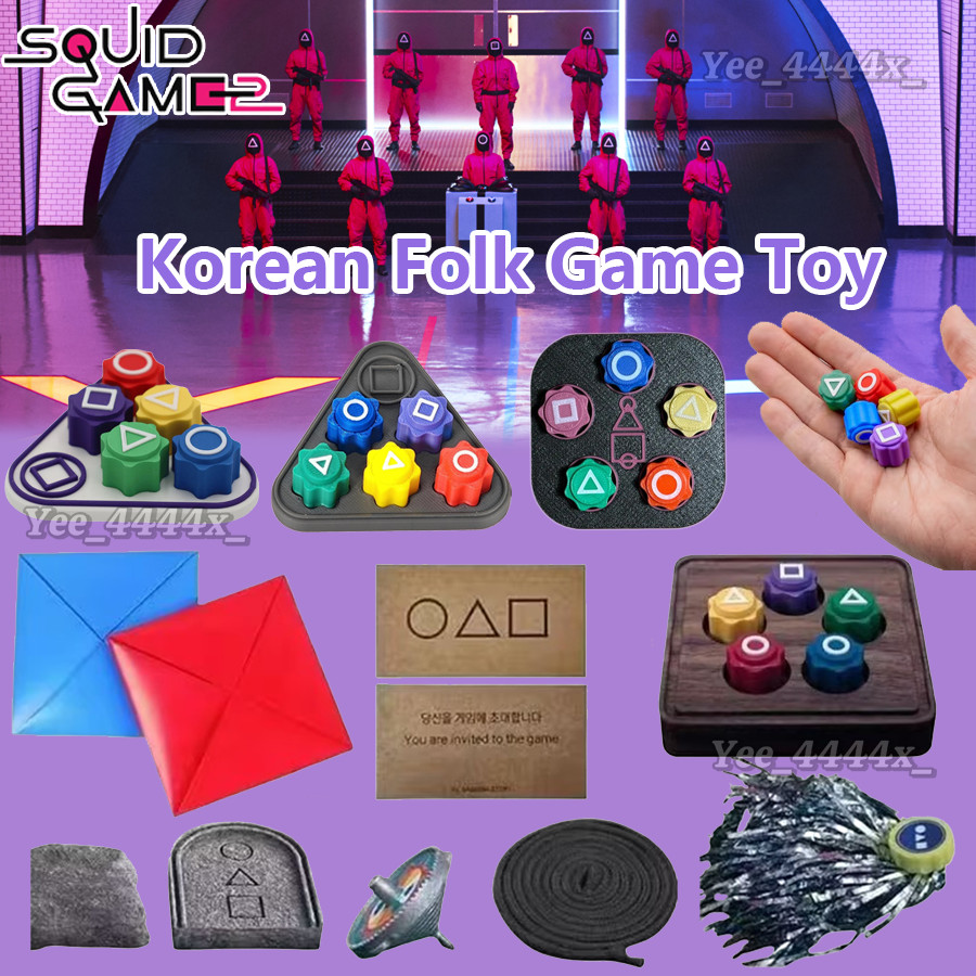Squid Game 2 Korean Folk Game - Jebi Chagi, Gong-gi, Biseokchigi, Paeng ...
