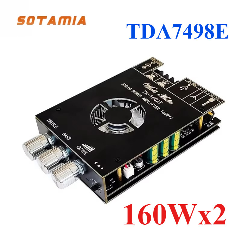 SOTAMIA TDA7498E Digital Power Amplifier Bluetooth AUX USB Audio Module 160Wx2 Hifi Stereo Home ...