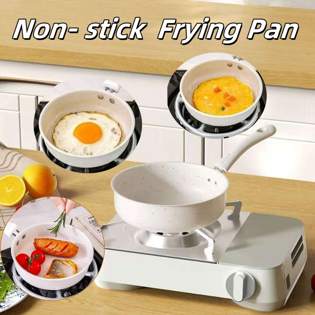 White Non Stick Frying Pan Cooking Pan Cooking Utensils Suitable ...