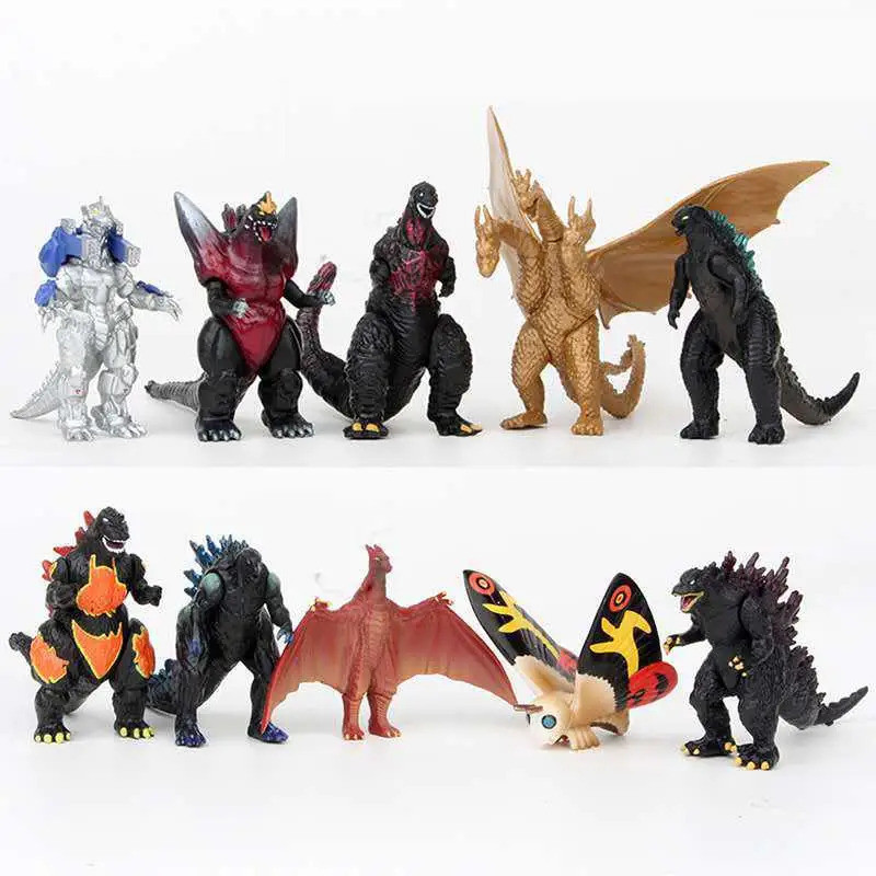 10 Pcs/Lot 1st-3rd Generation Godzilla Vs King Kong Figure 2-8cm ...