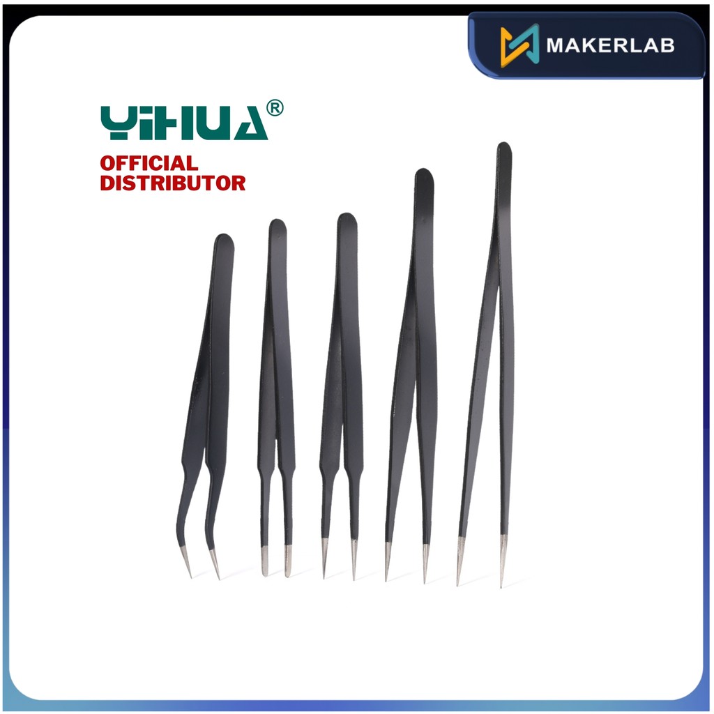 Stainless Steel Tweezer Anti Static Industrial Repair Precision Tweezer ...