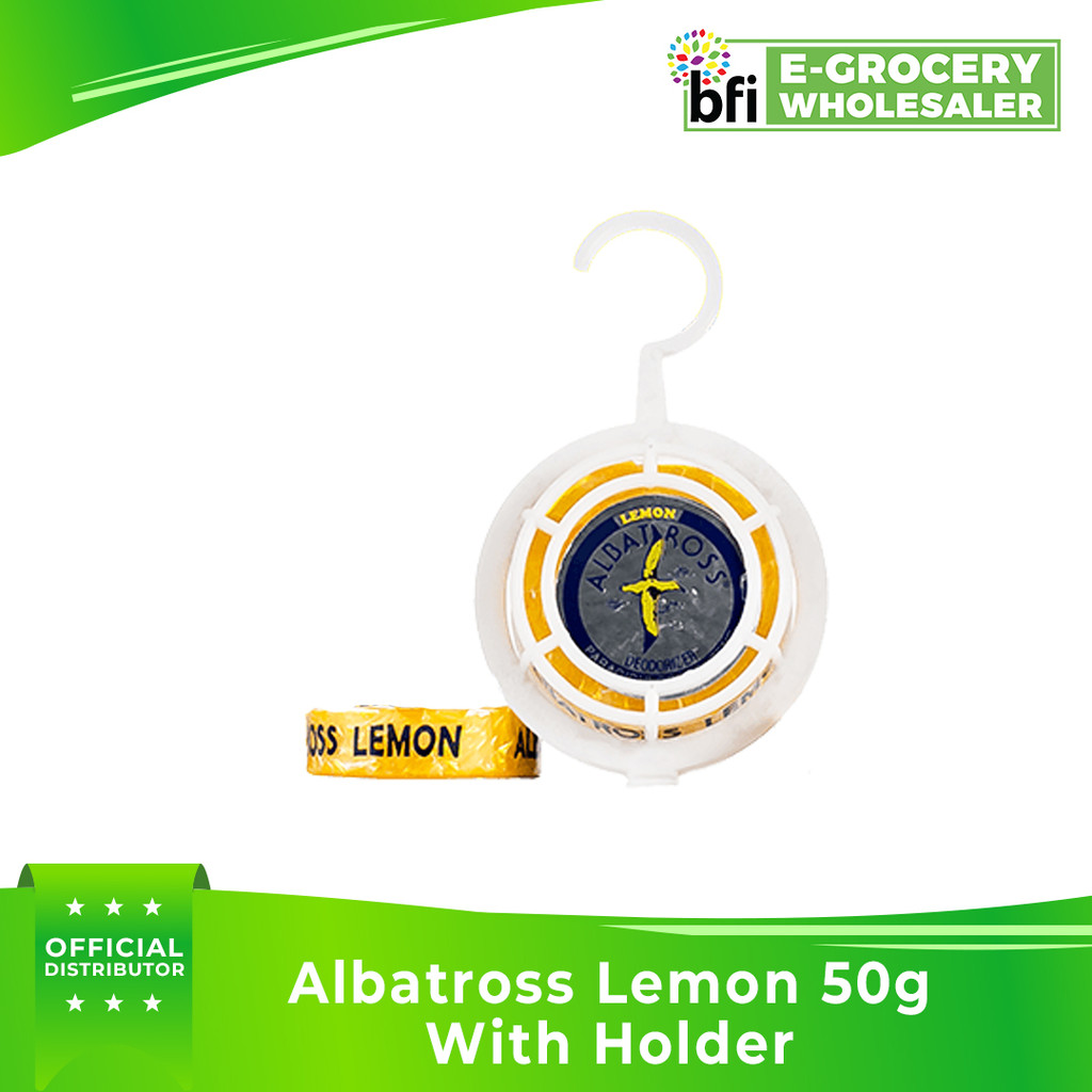 Albatross Bathroom Deodorizer Lemon With Holder 50g | Shopee Philippines