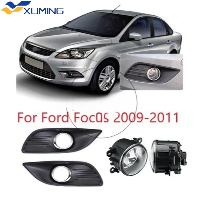 XM 1pair（2pcs）Car Front Fog Light Cover Fog Lamp Frame Trim for Ford ...