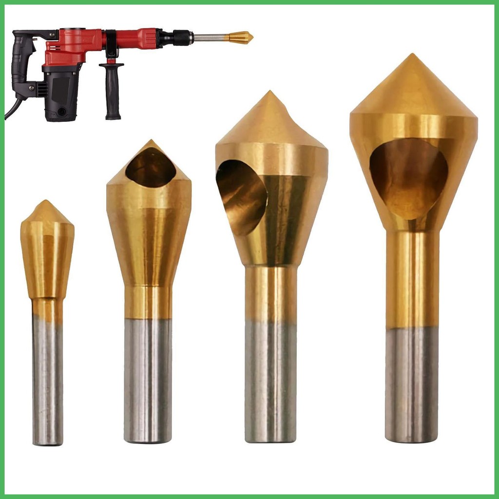 Countersink Chamfer Tool 4X Chamfer Wood Countersink Deburring Drill ...
