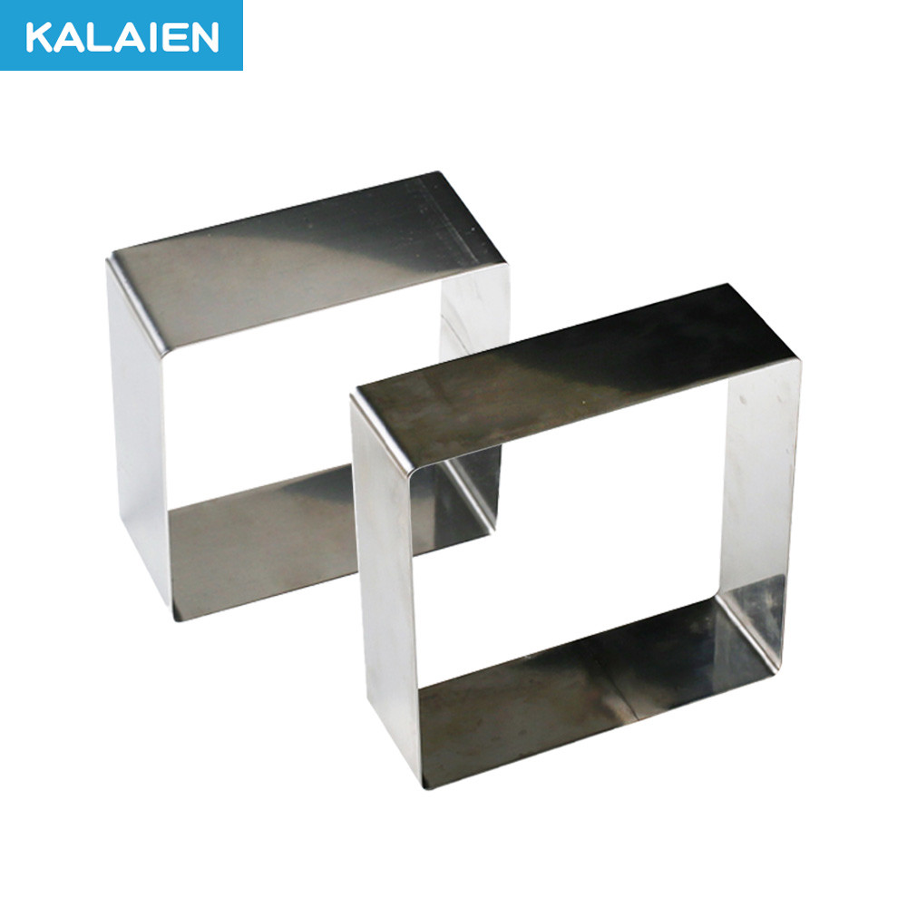 KALAIEN 6/8IN Stainless Steel Cake Ring Square Shape Mousse Cake Mold ...