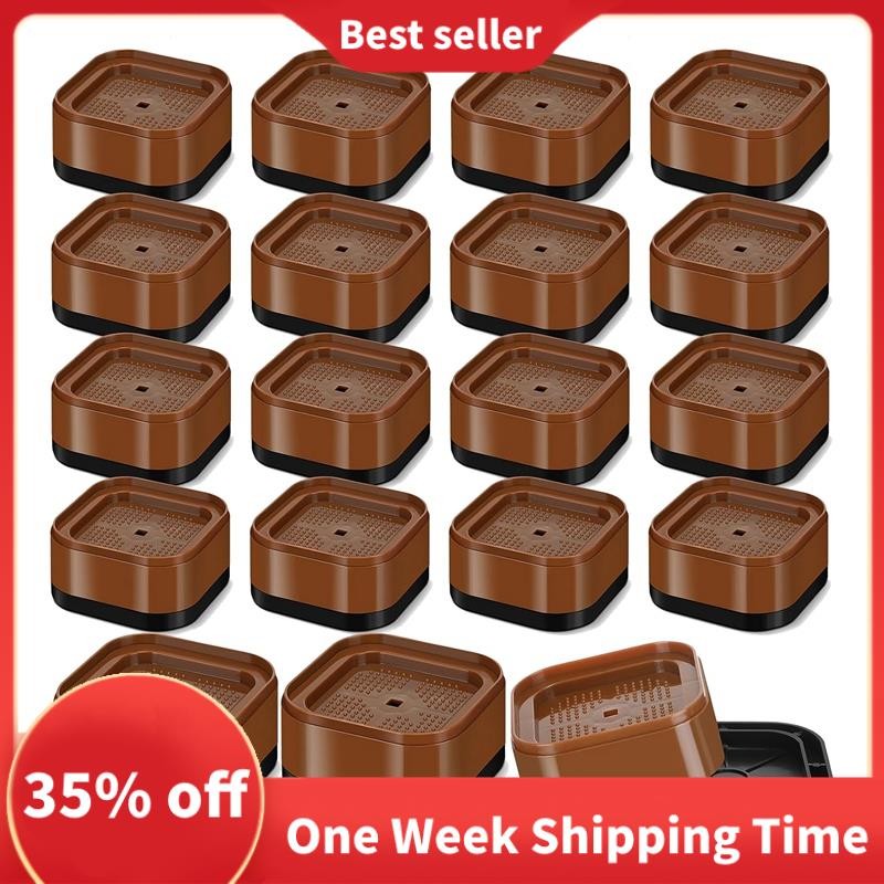 Available 16 PCS Furniture Risers Adjustable Bed Risers Desk Leg Risers ...