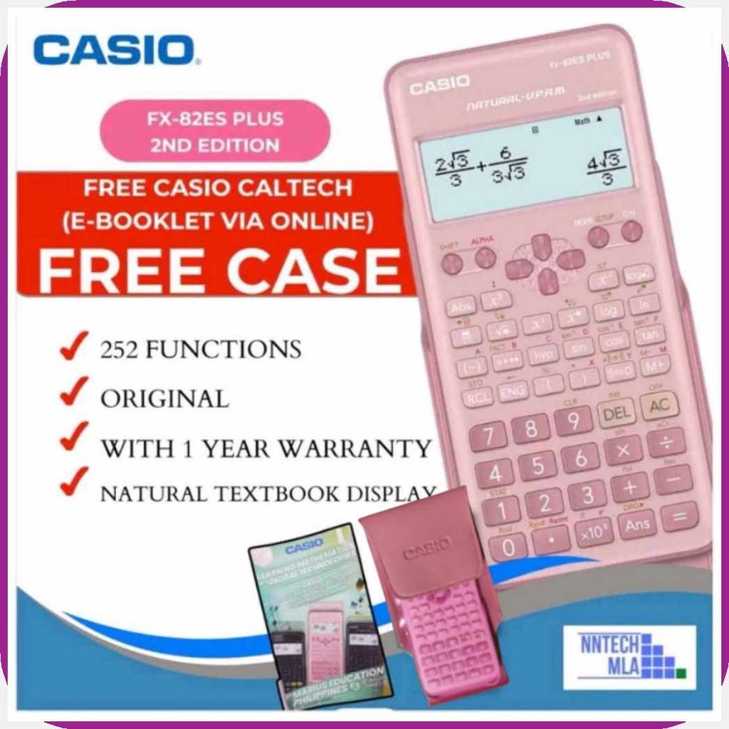 CASIO^pl@FX82ES;Fj.PLUS>K)2ND}ze)EDITION}MV)in}XC)PINK}xB)COLOR}nG)with Freebie Case + e-booklet ...