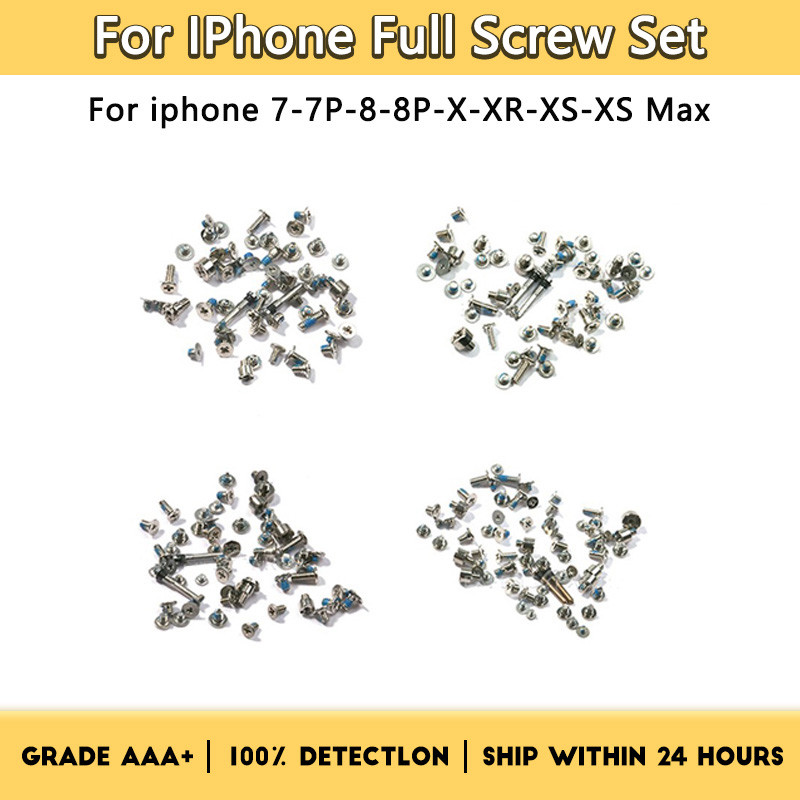 Full Screw Set Replacment for iPhone 7 8 7 Plus 8 Plus X XS XR Screw ...