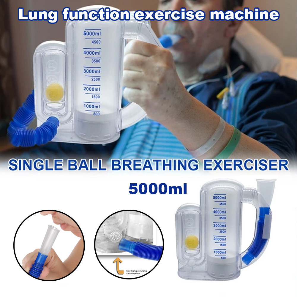 5000ml Breathing Trainer Spirometer Lung Exerciser Deep Breath Trainer ...