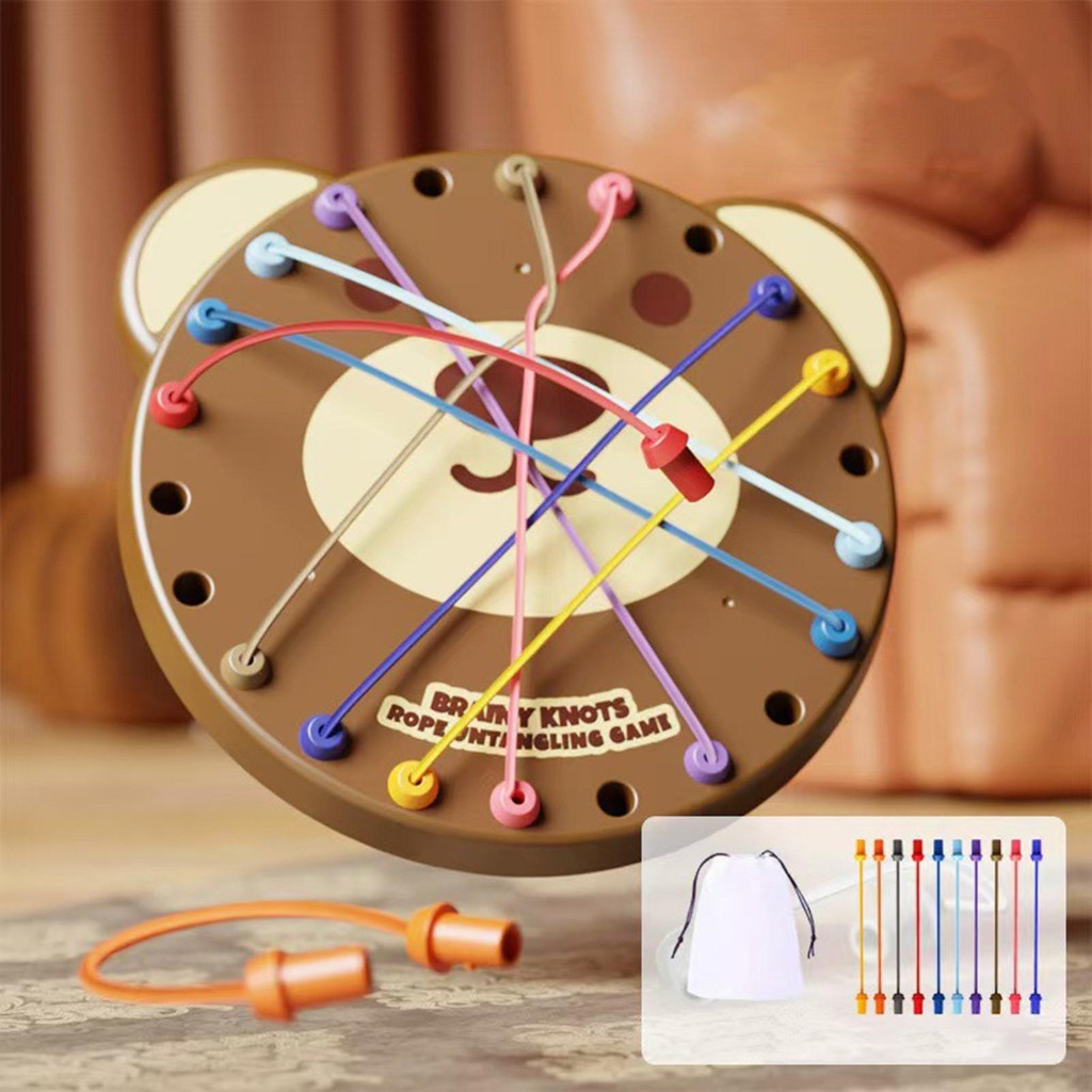 Brainy Knots Rope Untangling Game Twisted Rope Puzzle Game Untangle Stack Puzzle Sorting Board ...