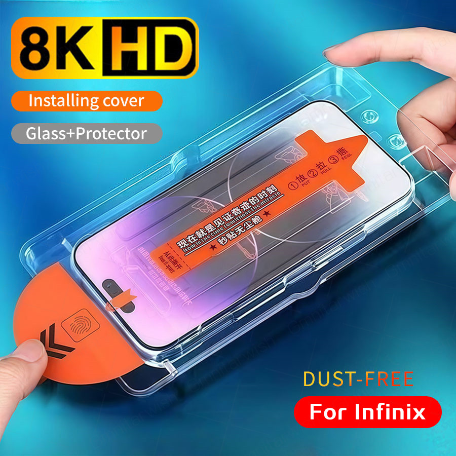 One-Click Auto Dust Screen Protector For Infinix HOT 50i 40i 30i 50 40 ...