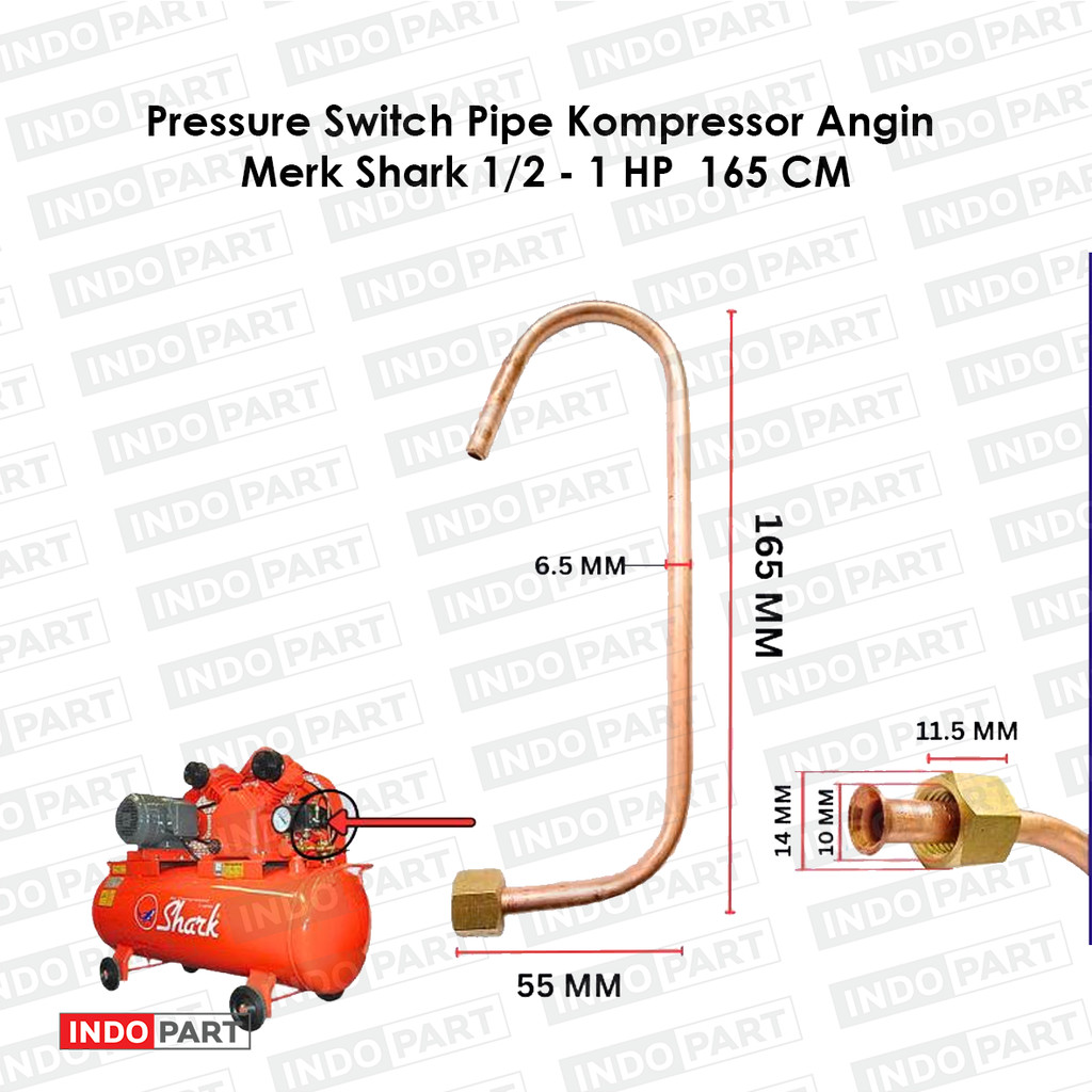 Pressure Switch Pipe 1/2 - 1 Copper Pipehp for Automatic Air Compressor ...