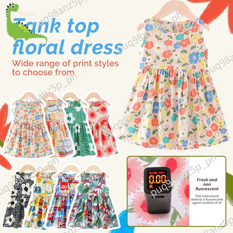 For 1 2 3 4 Years Old Baby Kids Floral Dresses Grils Skirts Cute Sweet ...