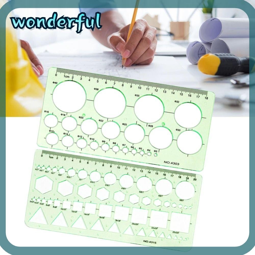 WONDER Ruler, Geometric Template Plastic Circle Stencil, Furniture ...