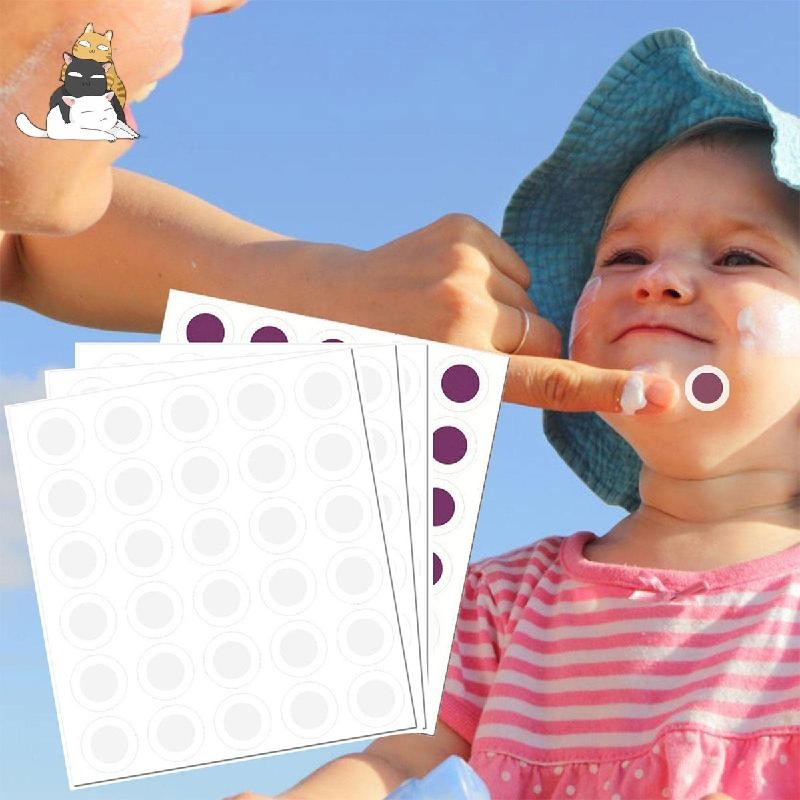 Waterproof 120 sheets of sun protection memory stickers, UV detector ...