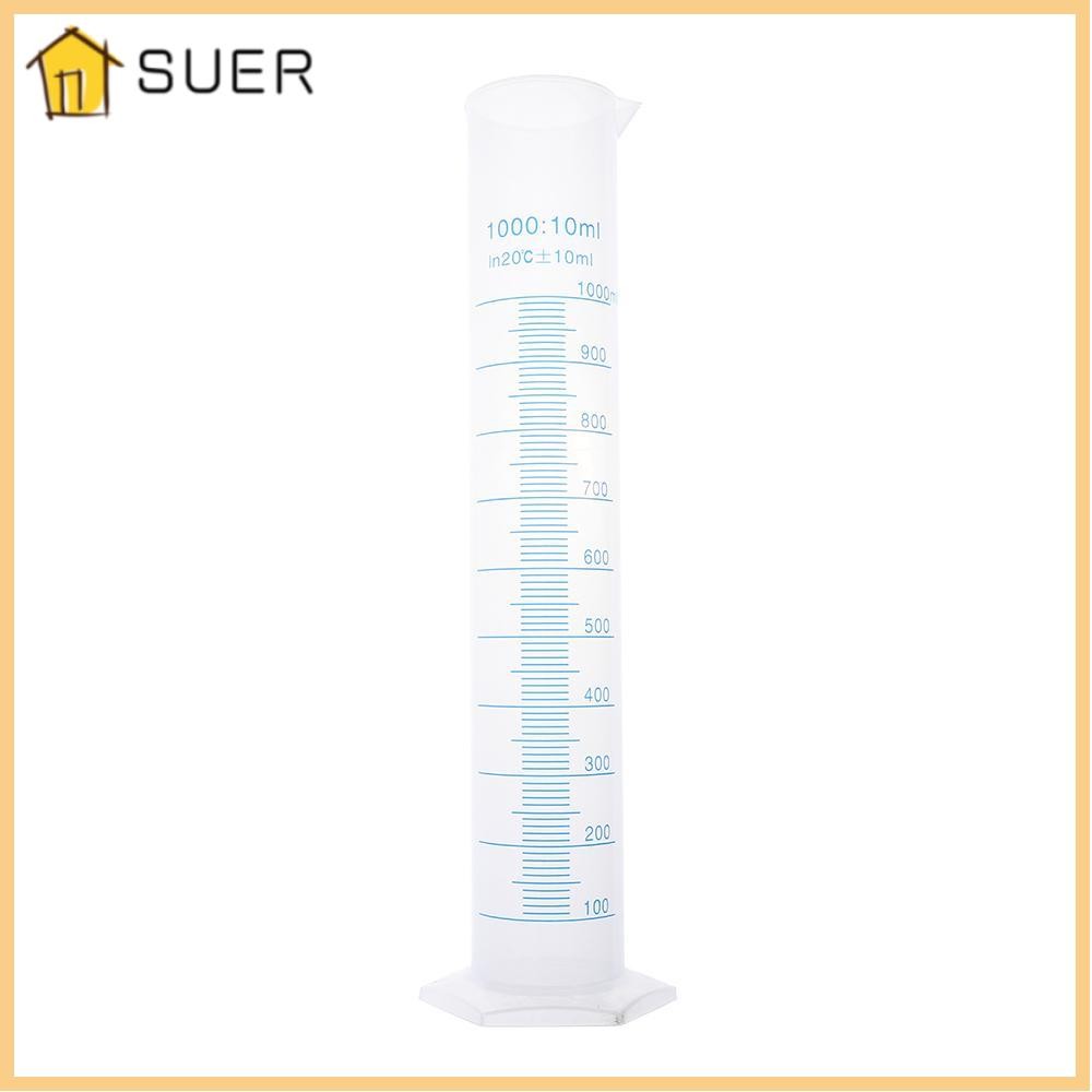 SUER1EN Plastic Graduated Cylinder, Single Metric Scale Polypropylene ...