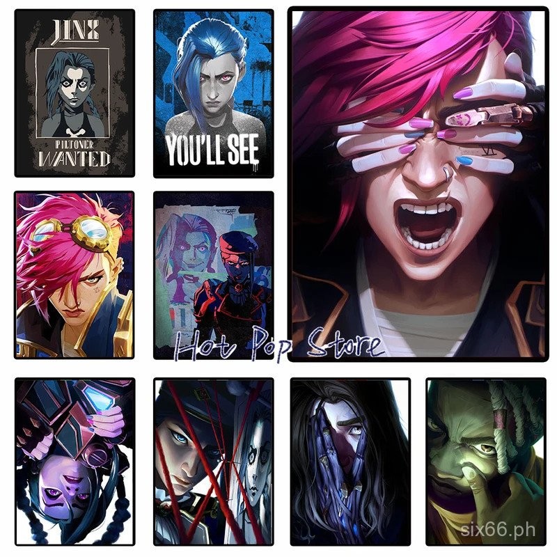 Arcane Season 2 Jinx VI Graffiti Poster Caitlyn Jayce Viktor Character ...